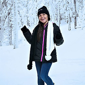 Swak Girls Hat,Scarf & Glove Set-Kids Cold Weather Winter Accessories-Childrens 3 Pc Beanie set-Big Girls Hat Scarves & Glove