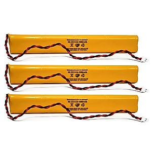 (3 Pack) Exit Sign Emergency Light Ni-CD Battery ELBB003 ELB-B003 BAT9.6V700 9.6v 900mAh ELB-B004 BBAT0044A BBAT0043A