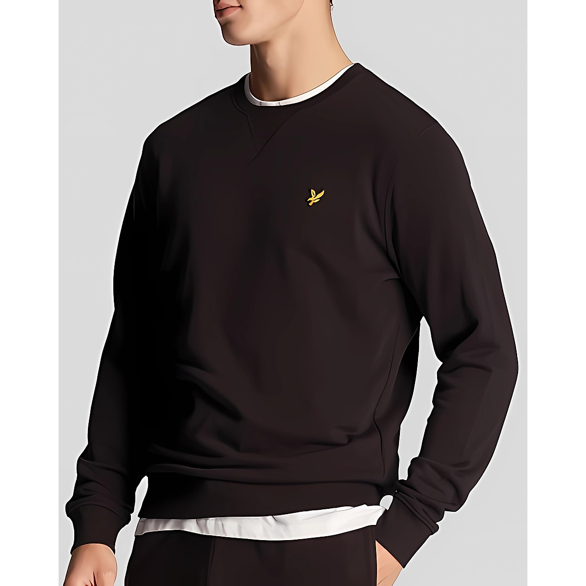 Lyle & Scott Men's Logo Sweatshirt, Black, L