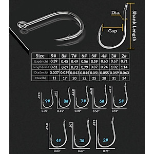 Freshwater Saltwater Bulk Fishing Hooks Set Worm Catfish Hooks Fish Gear Equipment Supplies(800 PCS)