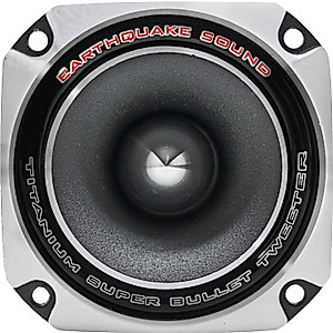 EARTHQUAKE Sound BT44S Car/Pro Audio 3.5-inch Titanium Dome Super Bullet Tweeter, 1" Voice Coil, 150W MAX, Black, Grey, Red