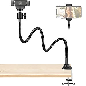 InnoGear 25 Inch Webcam Stand, Flexible Cell Phone Stand Desk Mount Camera Stand Gooseneck for Logitech Webcam BRIO 4K C960 C920 C920S C922 C922x C925e C930 C930e C615 NexiGo N60