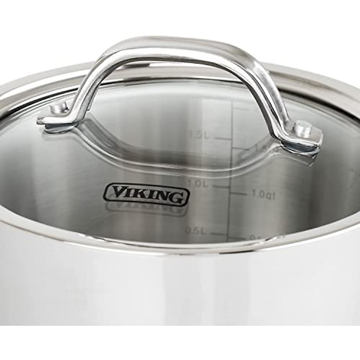 Viking Culinary Contemporary 3-Ply Stainless Steel Cookware Set, 10 Piece, Dishwasher, Oven Safe, Works on All Cooktops including Induction