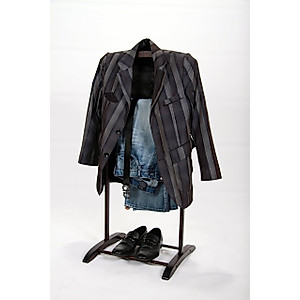 Homenetics Deluxe Hardwood Clothes Valet Stand (Red Mahogany)