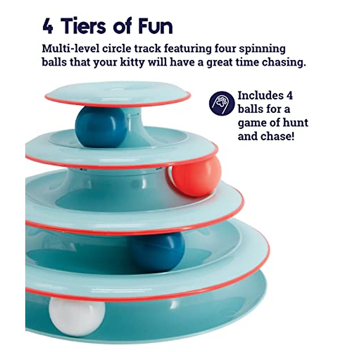 Catstages Chase Meowtain Interactive 4-Tier Cat Track Toy