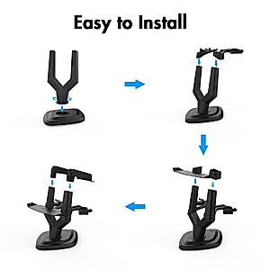 AMVR VR Stand Accessories Compatible with Meta Quest 2,Quest,Rift or Rift S VR Headset and Touch Controllers,with More Stable and Heavy Base (Black)