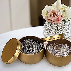 Candle Tin Cans 24 Pieces,Candle Containers Candle Jars with Lids, 8 oz, for Candles Making, Arts & Crafts, Storage, and Gifts, Golden