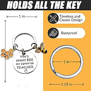 ChillOutPal Teacher Appreciation Gifts - 3Pc Teacher Keychain Set Perfect Christmas and Valentines Day Gifts for Teachers