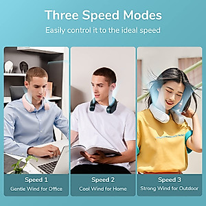 JISULIFE Four Turbo Neck Fan, Upgraded Portable Fan, Bladeless Personal Wearable Fan with USB Rechargeable, Low Noise, Strong Leafless Hand Free Fan Gift for Outdoor, Camping - Green