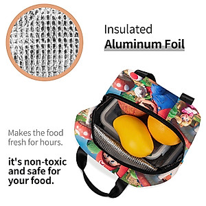 Awetmud Cartoon Lunch Box Portable Lnsulation Multifunctional Lunch Bag For Office Work Picnic