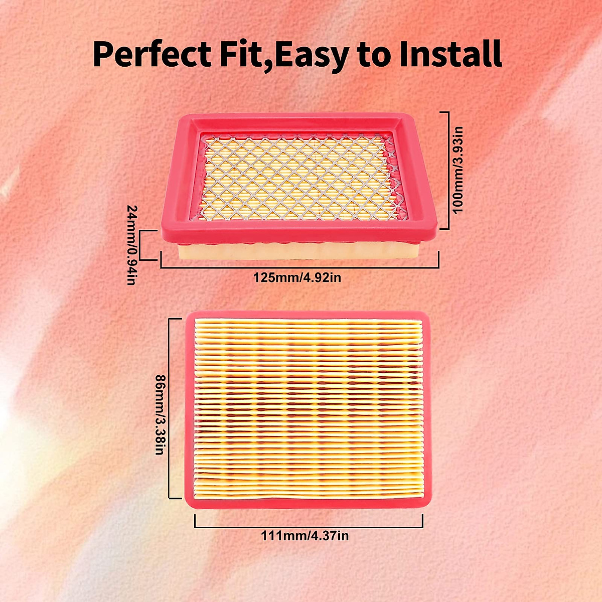 Aouton 951-15245 Air Filter for MTD 751-15245 Cub Cadet 490-200-M065 159cc 1X65 5X65 6X65 8X65 Engines 196cc 5X70 6X70 7X70 SC 700 E Self Propelled Troy-Bilt TB230 Engine Lawn Mower