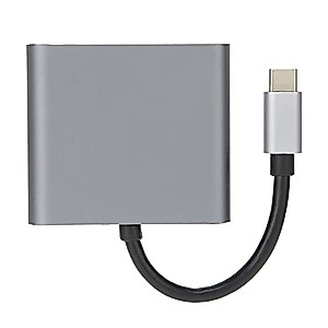 4 in 1 Type C Adapter, USB C to PDUSB 3.0/ Dual HDMICompatible Adapter Converter Hub for Laptop, 4-in-1 Aluminium USB C Adapter with 4K USB C to HDMI Hub