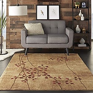Nourison Somerset Rustic Latte 5'3" x 7'5" Area-Rug, Easy-Cleaning, Non Shedding, Bed Room, Living Room, Dining Room, Kitchen (5x7)
