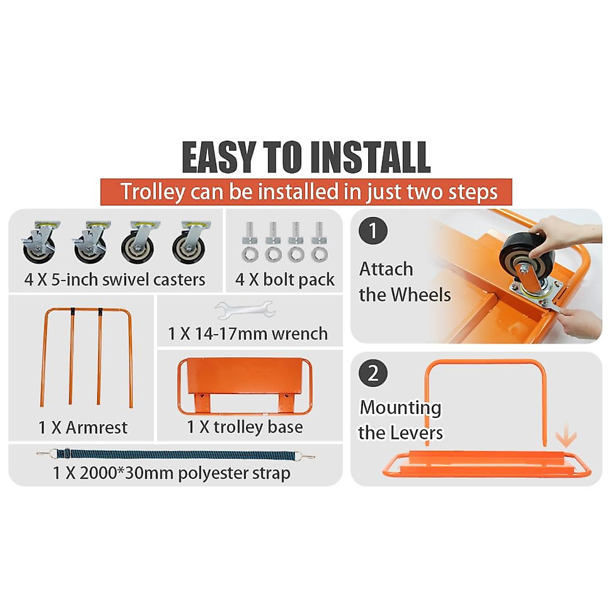 Heavy Duty Dolly Panel Dolly Drywall Sheet Board Cart with 5" Swivel Wheels 3000LBS Load Platform Truck Cart Plywood Dolly for Wall Panel, Wood Panel, Sheetrock Granite Sheet Tile Dolly Cart