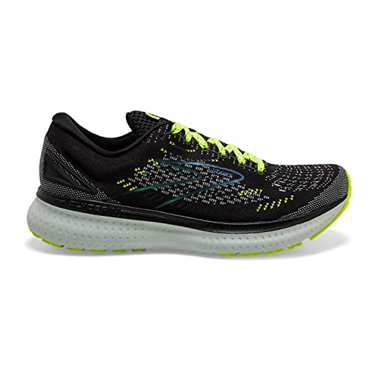 Brooks Women's Glycerin 19 Neutral Running Shoe - Black/Nightlife/Spa Blue - 11