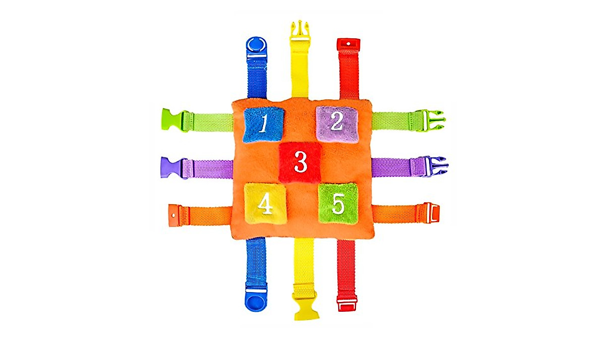 Bizzy Square Buckle Toy: Enhance Motor Skills & Problem Solving