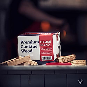 5.5" Pizza Oven Wood + Firestarter – Italian Blend – 520 Cubic Inches of Pizza Wood + Firestarter – Kiln-Dried Wood – Compatible with Ooni Pizza Ovens – 6 – 8 LBS