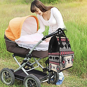 Diaper Bag American Native Bear Buffalo Stripe Large Capacity Nappy Bag Backpack for Baby Care Tote Bags Travel Backpack for Mom and Dad