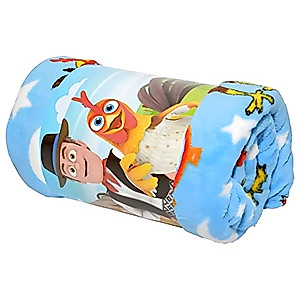 LA GRANJA DE ZENÓN Flannel Blanket 1 Square El Reino Infantil | Super Soft Plush Throw Blanket | Kids Bedroom Decor
