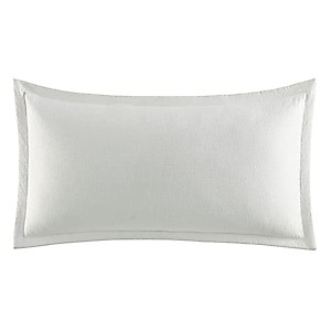 Nautica | Hampton Collection | Cozy & Breathable Cotton Blend Waffle Weave Texture Reversible Comforter Matching Shams, 3-Piece Bedding Set, King, White