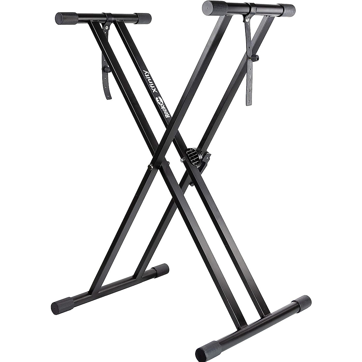 Alesis Recital | 88 Key Beginner Digital Piano/Keyboard with Full Size Keys & RockJam Xfinity Heavy-Duty, Double-X, Pre-Assembled, Infinitely Adjustable Piano Keyboard Stand with Locking Straps