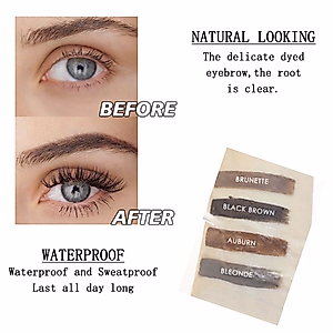 ZSSEMEI Waterproof Eyebrow Gel for Long Lasting, Highly Tinted Liquid Eye Brow Makeup, Sweatproof, Natural (Black Brown)
