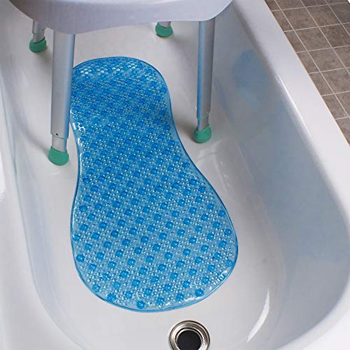 Carex Tub Mat - Shower Mat and Bathtub Mat, Nonslip Mat, Blue