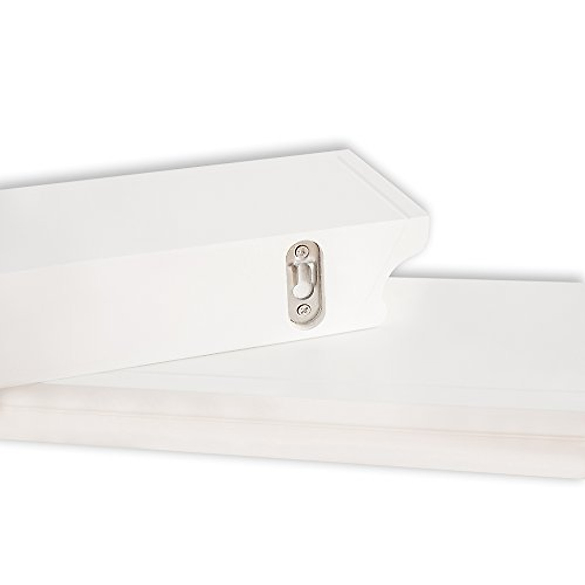 AHDECOR White Floating Shelves Wall Mounted Display Storage Shelves, Wall Shelf for Home and Office Decor, 4" Deep, Set of 3