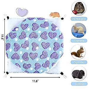 LAIRIES 2-Pack Guinea Pig Rat Hammock Guinea Pig Hamster Ferret Hanging Tunnel and Bed Hideout Set Guinea Pig Cage Bedding