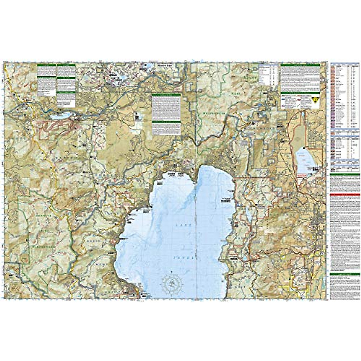 Lake Tahoe Basin Map [US Forest Service] (National Geographic Trails Illustrated Map, 803)