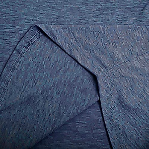 wodceeke Women's Short-Sleeved V-Neck Plain T-Shirt Casual Loose Basic Tee Summer All-Match Blouse Top (Blue, S)