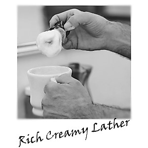 The Amish Recipe Natural Goats Milk Shave Soap For Men, Rich & Creamy Lather From Shaving Soap Puck for Men and Women, Traditional Organic & Natural Men Shaving Soap Made In The USA (Peppermint)