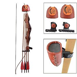 "N/A" 4/6 Spot Arrow Quiver Archery Leather Slide-On Quiver Holder Quiver Detach Lock Bow Quiver Quick Release Arrow Holder Mounting for Recurve Bow Hunting Shooting Practice (S-4 Arrows)