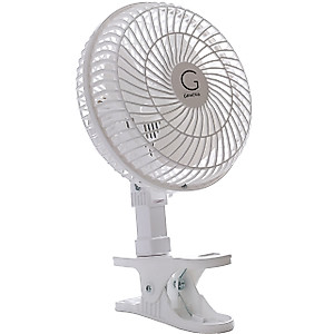 Genesis 6-Inch Clip Convertible Table-Top & Clip Fan Two Quiet Speeds - Ideal For The Home, Office, Dorm, More Off White