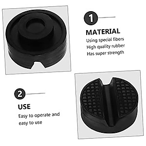 Vaguelly 2pcs Rubber Back-up Block Floor Jack pad Universal Adapter Auto Jack Pad Frame Rail Adapters Jack Pad Adapters Pinch Weld Jack Pads Car Supplies Jack Rubber Pads Guide Rubber mat