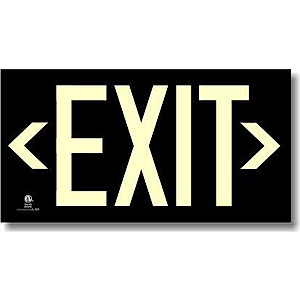 Black Wireless Exit Sign