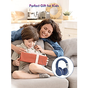 WeDuet Kids Wireless Headphones, Kids Headphones with MIC, Wireless 5.0 Stereo Children Headphones for Boys, Safe Volume, Foldable Over Ear Children Headphones for iPad Tablet Home School