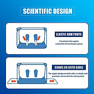 Litytlen Portable Mushroom Growing Tent-Spore Fungus Fume Hood Propagation Stations.