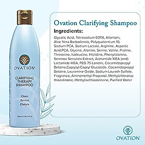 Ovation Clarifying Shampoo - For Healthier and Better Looking Hair. Safe for Color Treated Hair. Dermatologist Reviewed. Cruelty Free and No Parabens. Made in the USA.