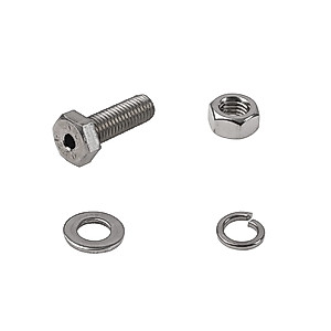 Rrina 4Pcs 304 Stainless Steel Cylindrical Hollow External Hexagon Screw Lamp Threading Through Hole Bolt with Washers Nut (M12x35)