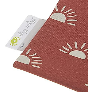 Itzy Ritzy Reusable Snack Bag – 7” x 7” BPA-Free Snack Bag is Food Safe, Washable & Ideal for Storing Snacks, Pacifiers, Electronics and Makeup in a Diaper Bag, Purse or Travel Bag, Terracotta Sunrise