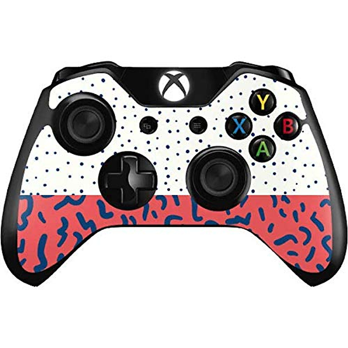 Skinit Decal Gaming Skin Compatible with Xbox One Controller - Originally Designed Polka Dot Split Design