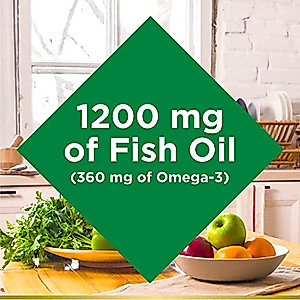 Nature's Bounty Fish Oil, Supports Heart Health, 1200 Mg, Rapid Release Softgels, 200 Ct