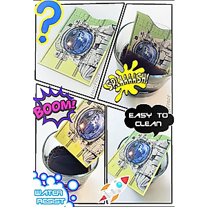 8 RFID Blocking Sleeves, Credit Card Protector, Anti-Theft Credit Card Holder, Easy to Recognize, 8 Different Themes, Wood, Denim, Leaves, Candies, Oranges, Vivid Sky, Astronaut, Blue Ink Swirl