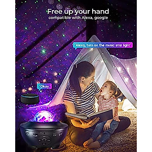 Galaxy Sky Star Projector LED Starry Night Light, Cool Planetarium Music Show Lamp with Bluetooth Speaker for Kids, Boys,Adults Bedroom Space and Home Ceiling Living Room Décor, Party