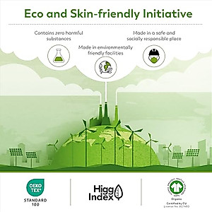 SUPREME ELEGANCE Organic 100% Cotton King Size Sheets Set Mist Gray, Percale Weave King Bedding Set, Crisp, Cooling & Breathable Mist Gray Bed Sheets King, Fits Mattress Upto 16" Deep Pocket