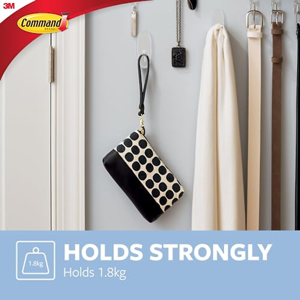 Command 17093CLRES Large Clear Strips Hook