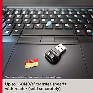 SanDisk 256GB Extreme microSDXC UHS-I Memory Card with Adapter - Up to 160MB/s, C10, U3, V30, 4K, A2, Micro SD - SDSQXA1-256G-GN6MA