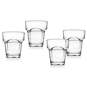 Godinger Old Fashioned Glasses, Beverage Cups, Italian Made - 9oz, Set of 4