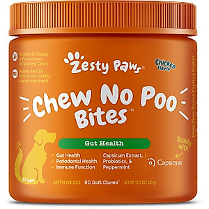 Chew No Poo Bites - Coprophagia Stool Eating Deterrent for Dogs + Cranberry Soft Chews for Dogs - Kidney, Bladder & Urinary Tract Wellness